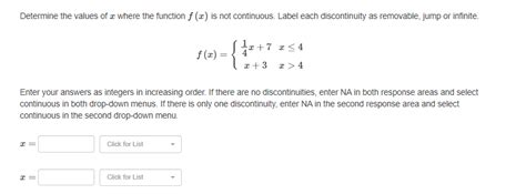 Solved Determine The Values Of A Where The Function F Is Chegg