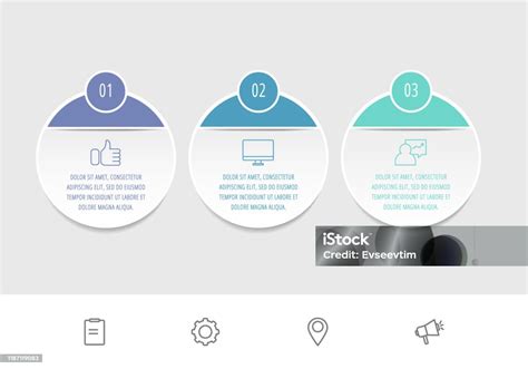 세 개의 종이 레이블 다이어그램 그래프 프리젠 테이션에 대한 벡터 인포 그래픽 템플릿 원 3가지 옵션이 있는 비즈니스 컨셉