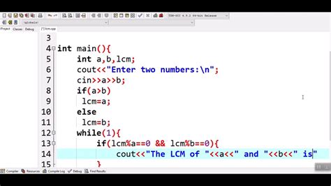 How To Find Lcm Of Two Numbers In C Youtube