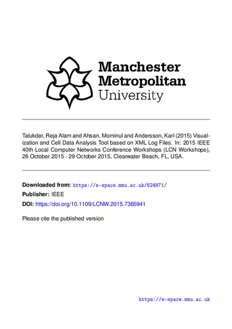 Pdf Visualization And Cell Data Analysis Tool Based On Xml Log Files