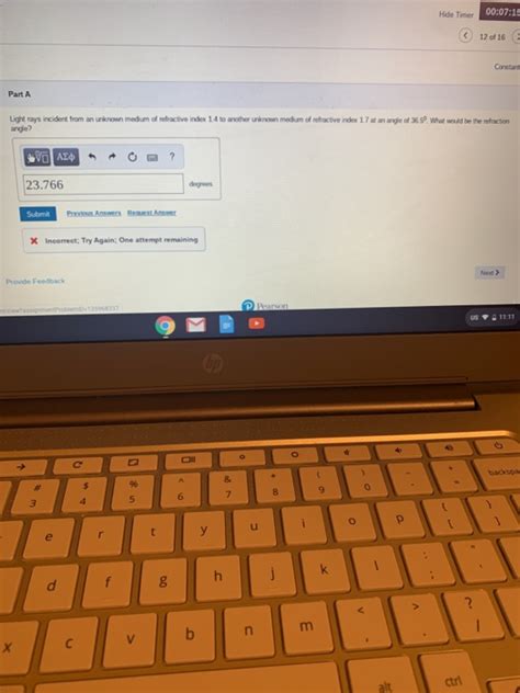 Solved Hide Timer Of Part A Light Rays Incident Chegg Com