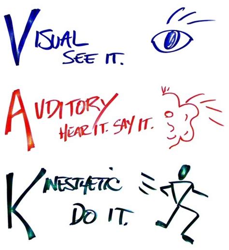 Taylors College Cal Mpu Programme Visual Auditory And Kinesthetic Vak Learning Style Mode