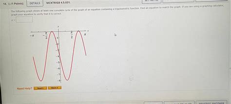 Solved Graph Your Equation To Verify That It Is Correct Chegg Com