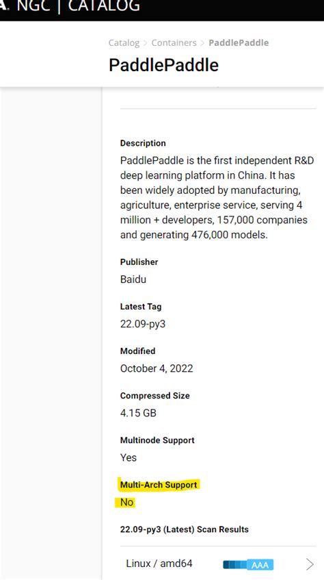 Paddlepaddle Nvidia Ngc容器支持arm架构cpu · Issue 46749 · Paddlepaddlepaddle · Github