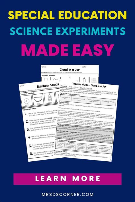 Using Science Experiments In A Special Education Classroom Mrs Ds