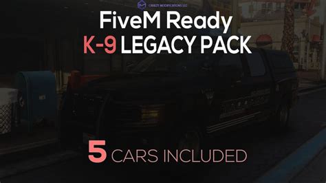 Police K 9 Legacy Pack For Fivem And Gta 5 Lspdfr Fivem Ready Optimized Low Poly Templates Gta V