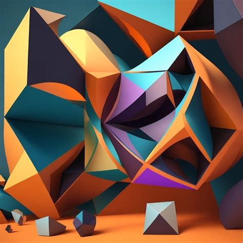 Premium Photo Abstract Low Poly Object