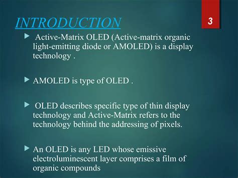 Presentation On Amoledactive Matrix Organic Led By Jitendra Suthar Ppt