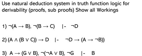 Use Natural Deduction System In Truth Function Logic
