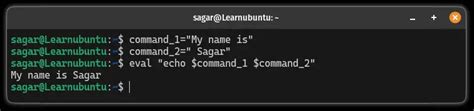 Use Eval Command In Linux
