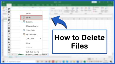 How To Delete Files In Excel Delete An Excel File Youtube
