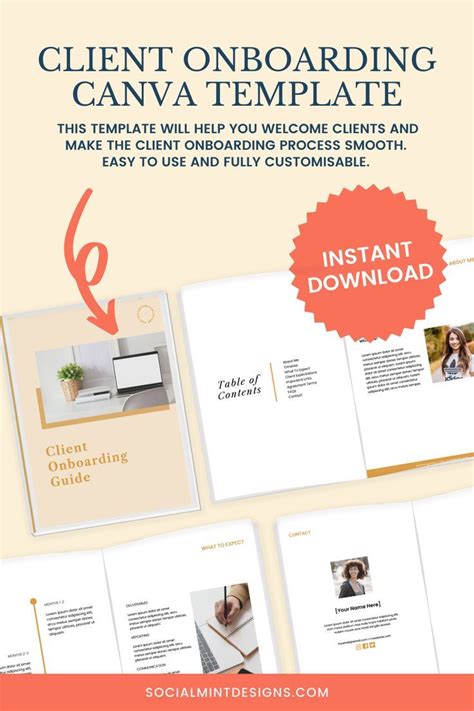 Client Onboarding Canva Templatesocial Media Manager Businessclient Welcome Packet Canva Kit