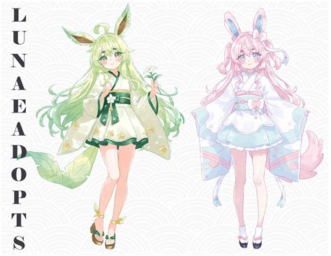 Gijinka Eeveelutions 2 Open 1 2 By Lunaeadopts On Deviantart