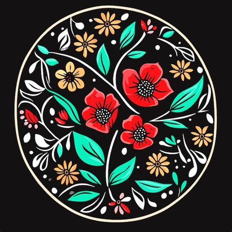 Premium Vector Serene Blossoms Handcrafted Embrace Of Elegance