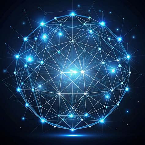 Abstract Geometric Low Polygon And Circle Connecting Dots With Lines On Dark Color Background