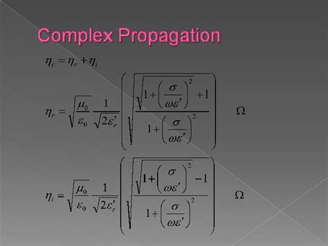 Plane Wave Propagation In Lossy Media Asst Prof