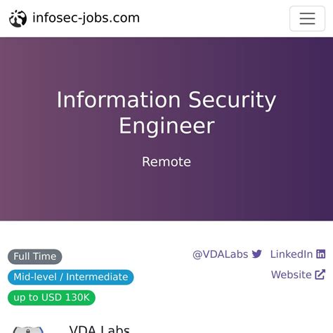 [hiring][usd 130k] Information Security Engineer Remote R Remotework