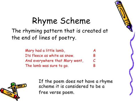 How Is A Poems Rhyme Scheme Marked And Identified Nylagroblevins