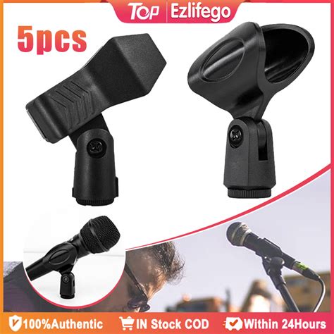 5pcs Universal Microphone Clip Clamp For Handheld Mic Mount Holder