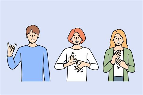 Deaf And Mute People Use Sign Language To Communicate By Making Different Gestures 46345509