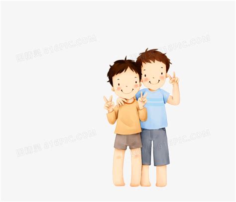 卡通兄弟素材图片免费下载 Png素材 编号13giek8ke 图精灵