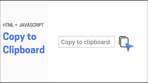 📋 Copy To Clipboard • Html ‑ Css ‑ Javscript Youtube