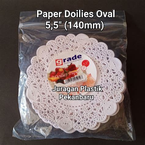 Jual Paper Doyles Doilies Oval 55 Alas Kue Tatakan Toples Renda