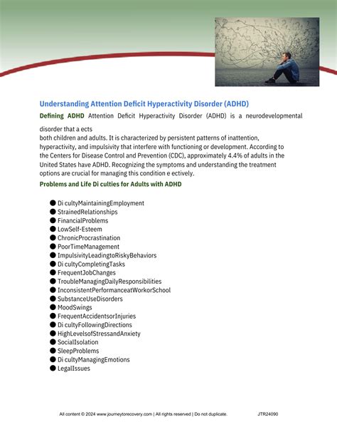 Understanding Attention Deficit Hyperactivity Disorder Adhd Journey To Recovery