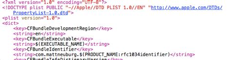 Ios Infoplist Not In Correct Format Stack Overflow