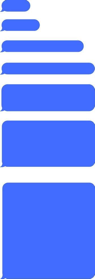 Text Message Bubbles Expanding In Length Illustrating A Conversation