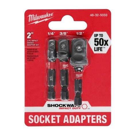Set 3 Adaptadores De Impacto Milwaukee 48 32 5033 Todotaller