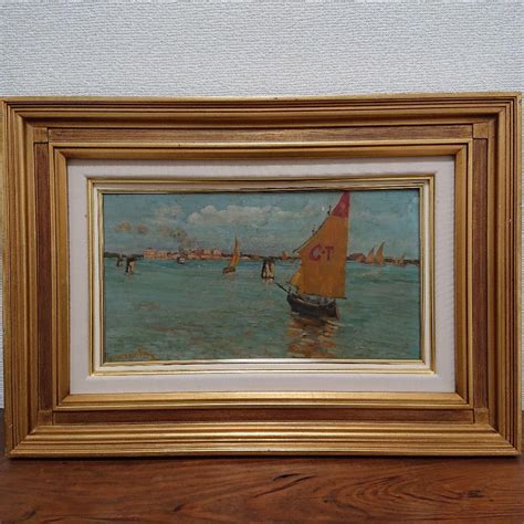 37％割引グレイ系【送料関税無料】 フランス19 20世紀 アンティーク油彩風景画 絵画 油絵 絵画 タペストリ 美術品グレイ系 Ota On