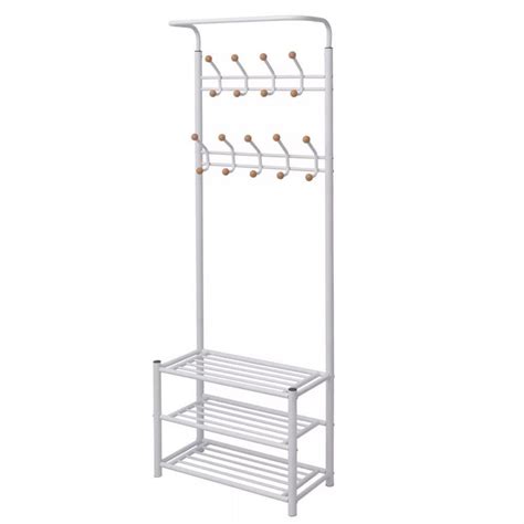Vidaxl Garderobe Na Garderobe Mit Schuhablage 68x32x182 5 Cm Weiß