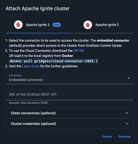 Attaching An Apache Ignite 3 Cluster Gridgain Control Center Documentation