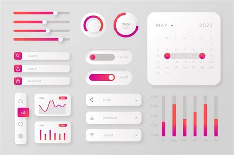Premium Vector Gradient Uiux Elements Collection