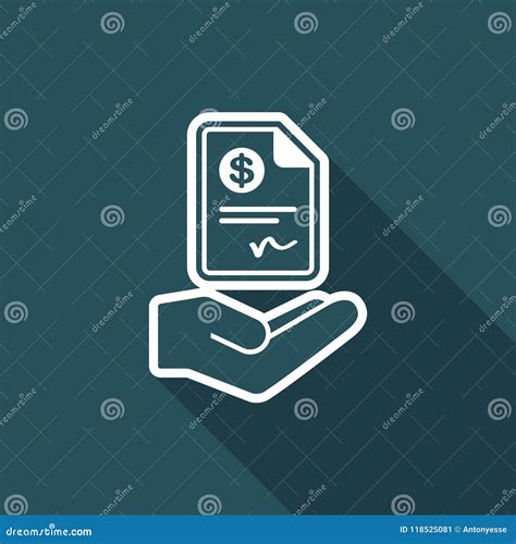 Payment Document Dollars Vector Icon Stock Vector Illustration Of