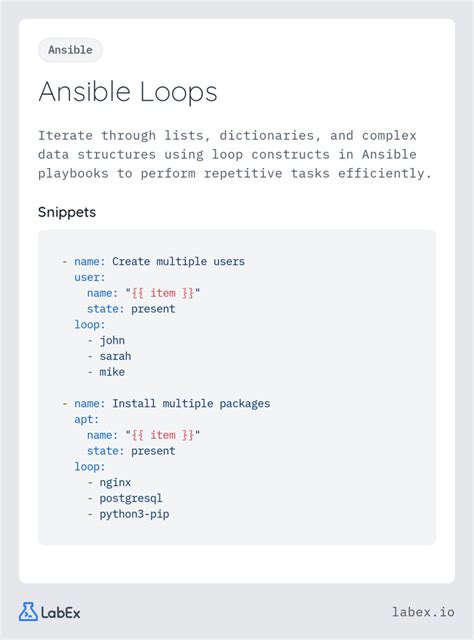 Ansible Loops Programming Flashcard Labby Labex