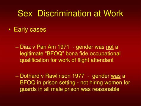 Ppt Sex Discrimination At Work Powerpoint Presentation Free Download