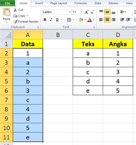 Cara Memisahkan Teks Dan Angka Di Excel Dalam Satu Kolom Atau Baris
