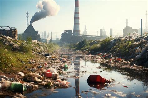 Premium Photo A Factory Dumping Waste Directly Into A Water Body