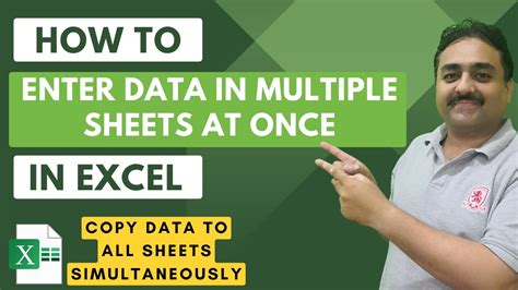 How To Enter Data In Multiple Sheets At Once In Excel Copy Data