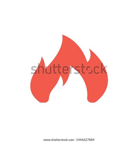 Fire Heating Fireplace Spark Flat Color Stock Vector Royalty Free 1446627884 Shutterstock