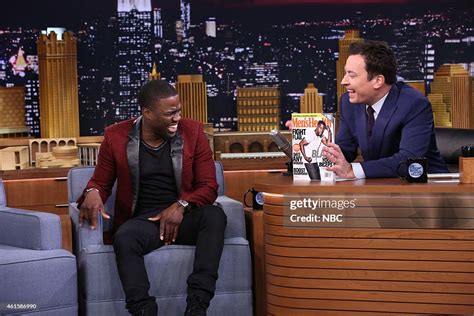 Comedian Kevin Hart During An Interview With Host Jimmy Fallon On Nachrichtenfoto Getty Images