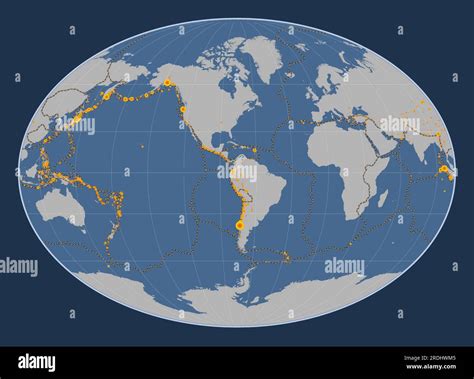 Shape Of The North Andes Tectonic Plate On The Solid Contour Map In The Fahey Projection