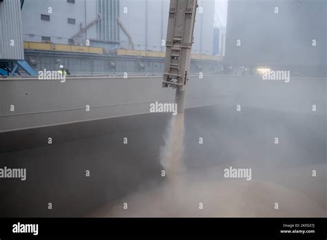 Cargo Ship Loading Grain At Grain Elevator Terminal In Port Of Gdynia Poland © Wojciech Strozyk