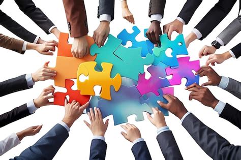 Team Partnership Unity And Collaboration Concept Connecting With Teamwork Premium Ai Generated