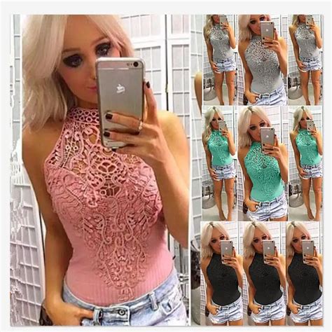 2018 Sexy Solid Lace Skinny Bodysuits Hollow Out Joint Fasion Bodysuits