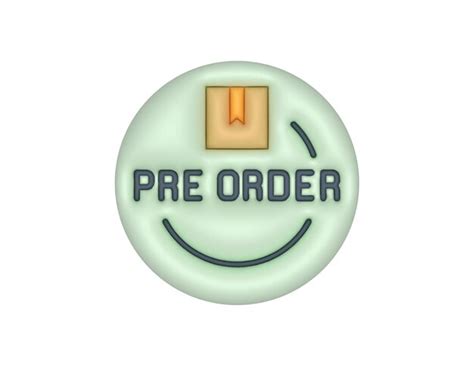 Premium Vector 3d Pre Order Shopping Sticker Circle Label