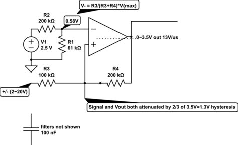 Schmitt Trigger For Logic Level Conversion Voltages Up To 20V Electrical Engineering Stack