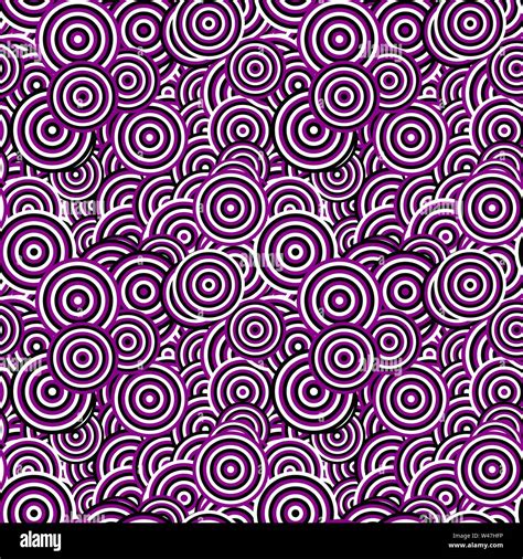 Seamless Abstract Circle Pattern Background Design Color Vector Graphic With Concentric Rings